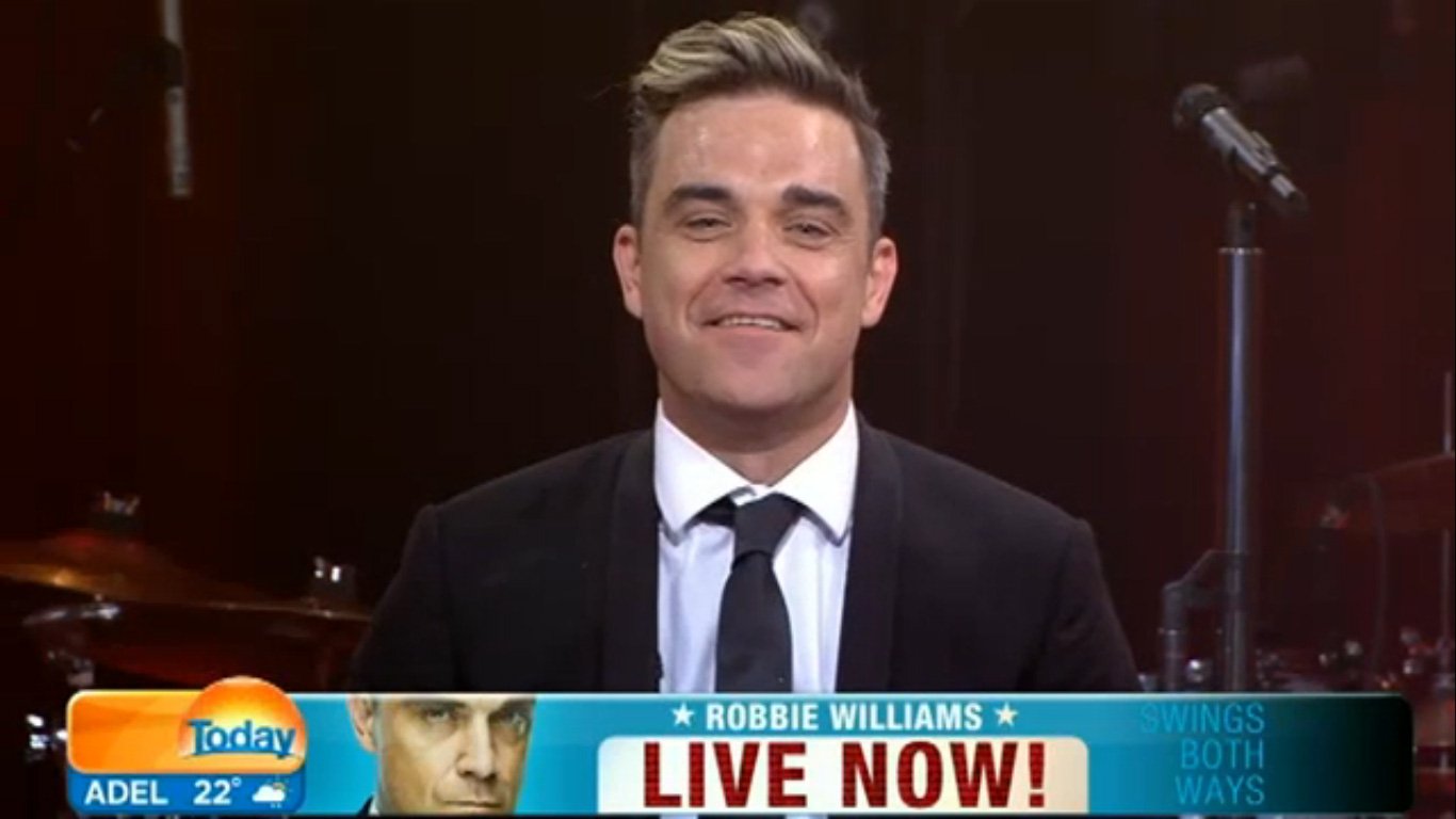 Robbie Williams Live - Today Show : Les Photos