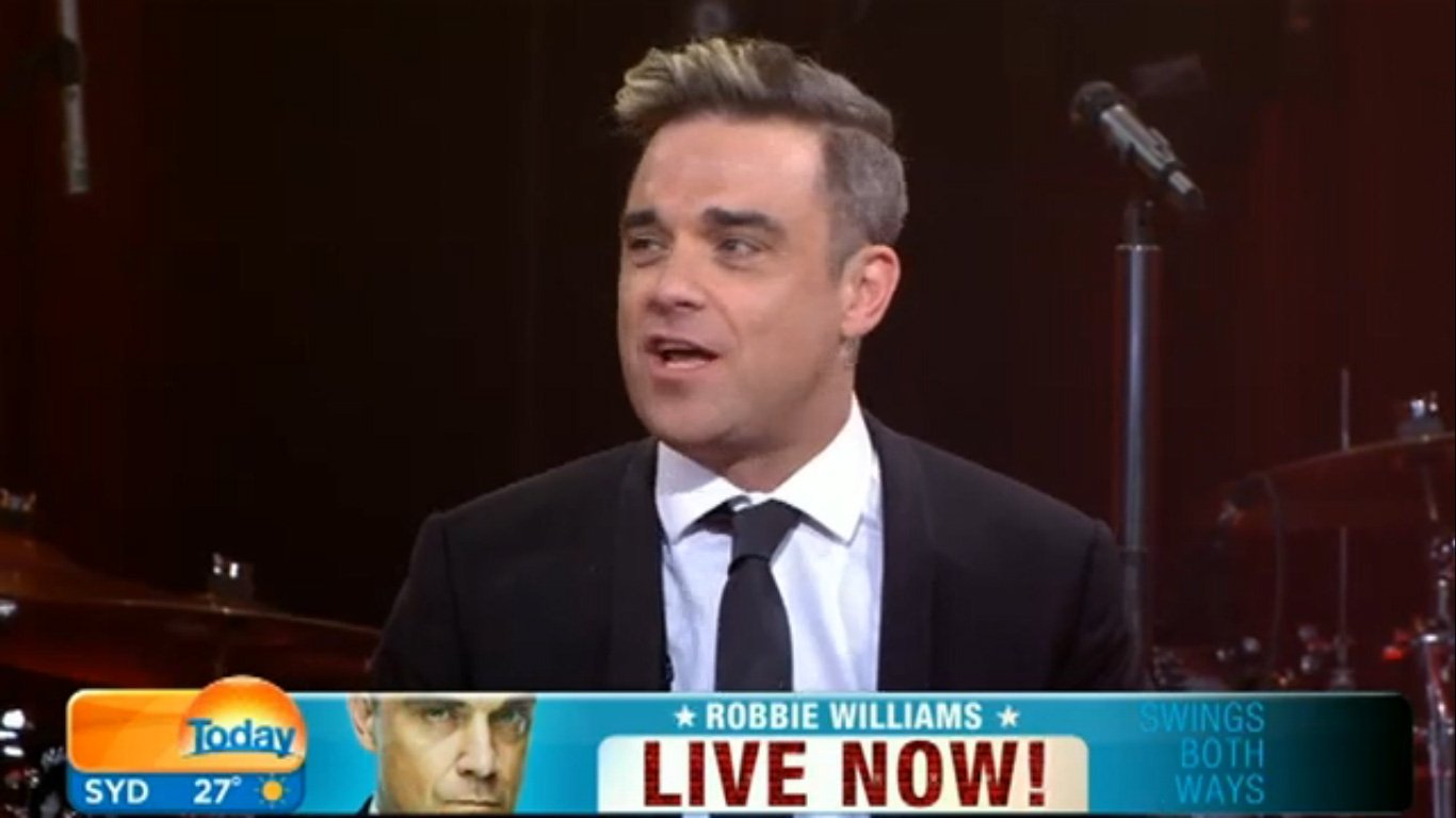 Robbie Williams Live - Today Show : Les Photos